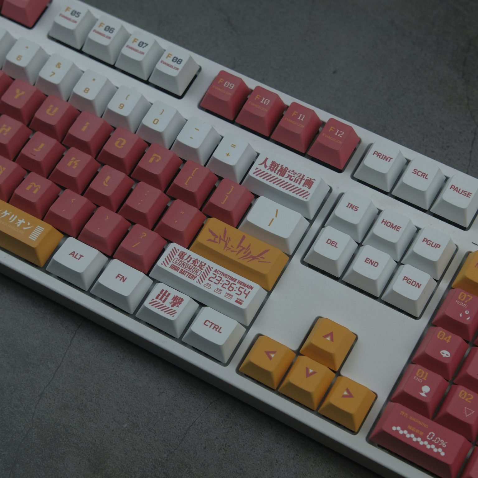Korean Hangul Keycaps Set Blue White Red PBT - Keysium