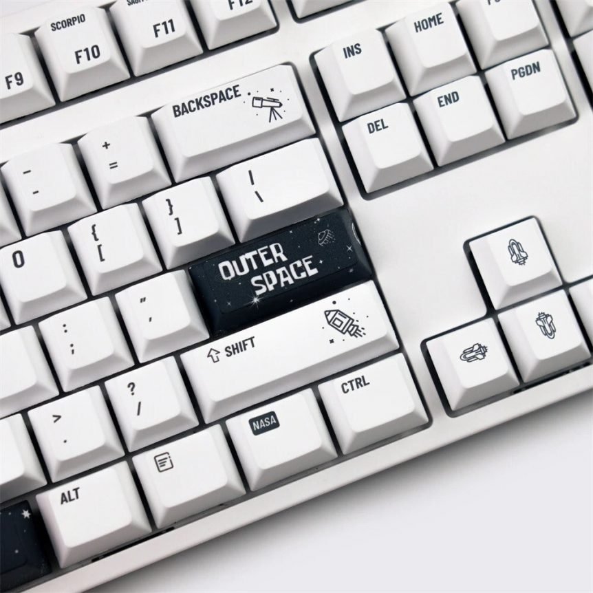 GMK Black Red Cyrillic Clone Keycaps Set Russian Cherry PBT - Keysium