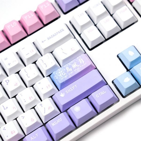 Russian Cyrillic Keycaps Set Red White Green Cherry Profile PBT - Keysium