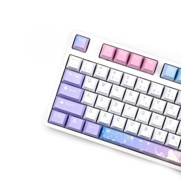 Russian Cyrillic Keycaps Set Red White Green Cherry Profile PBT - Keysium