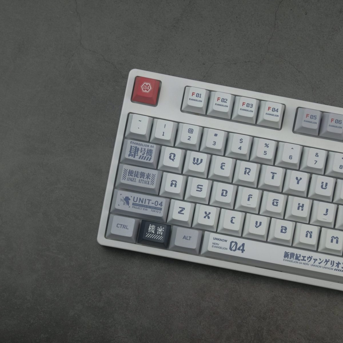 Russian Cyrillic Keycaps Set Red White Green Cherry Profile PBT - Keysium