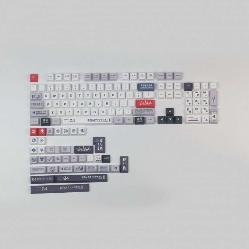 Russian Cyrillic Keycaps Set Red White Green Cherry Profile PBT - Keysium