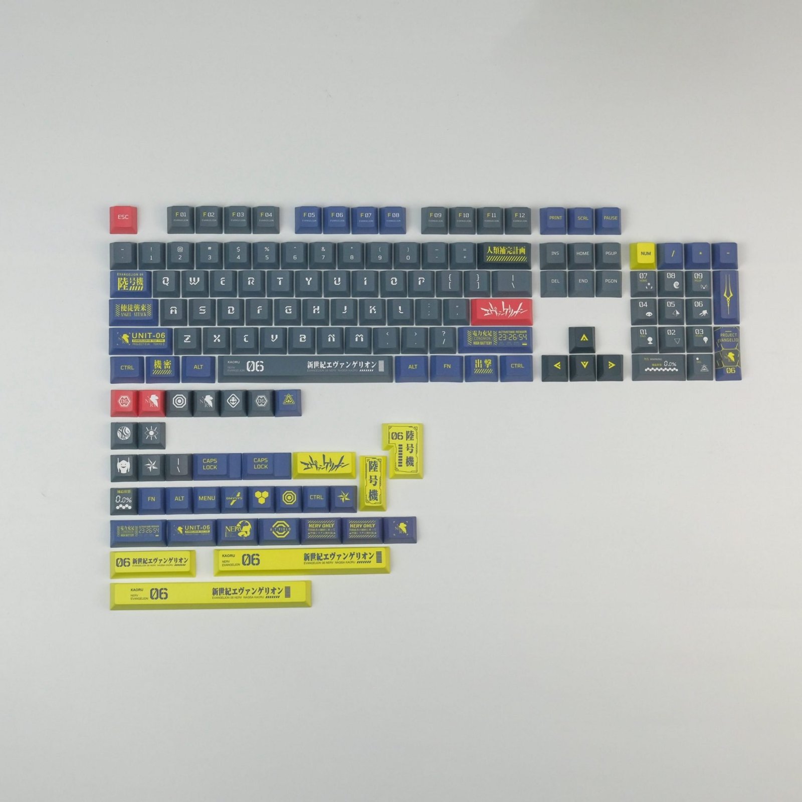 Hunter x Hunter Anime Keycaps Set Blue White PBT - Keysium
