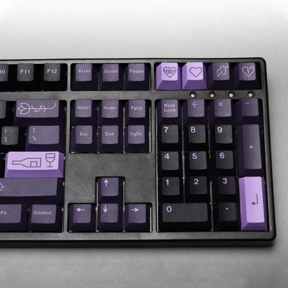 GMK Black Red Cyrillic Clone Keycaps Set Russian Cherry PBT - Keysium