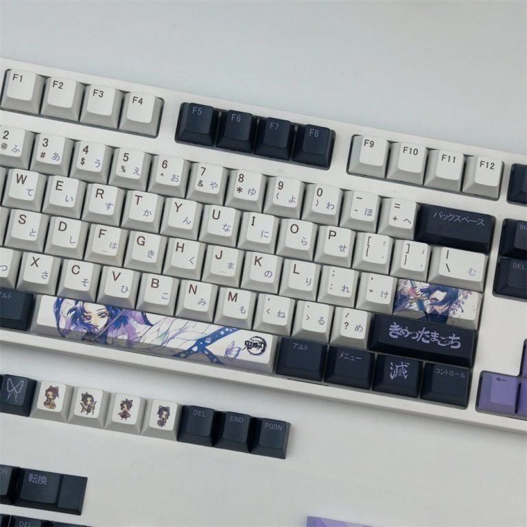 Shinobu Kocho Demon Slayer Keycaps Set Anime Cute Purple - Keysium