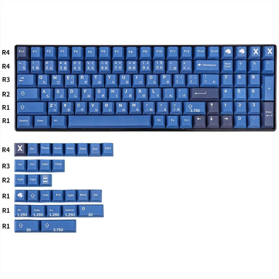 GMK Clone Striker Keycaps Set Blue Japanese Football - Keysium