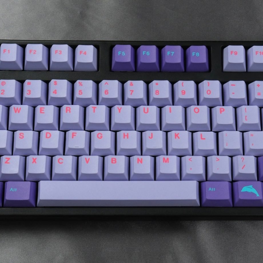 GMK Clone Vaporwave Keycaps Set Aesthetic Music Art Meme - Keysium