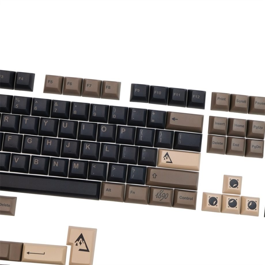 GMK Clone Boulder Keycaps Set Brown 1890 PBT - Keysium