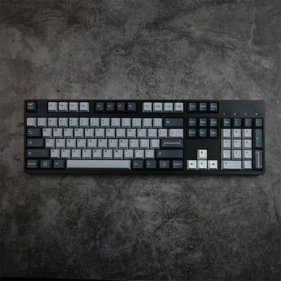 GMK Clone Mercury Keycaps Set Chemistry Grey Black - Keysium