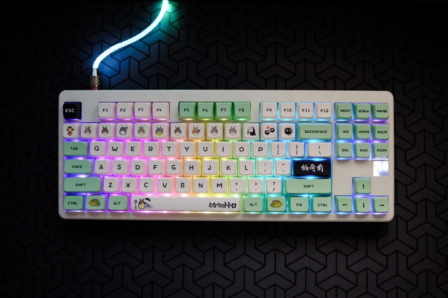 My Neighbor Totoro Keycaps Set Anime Green White - Keysium