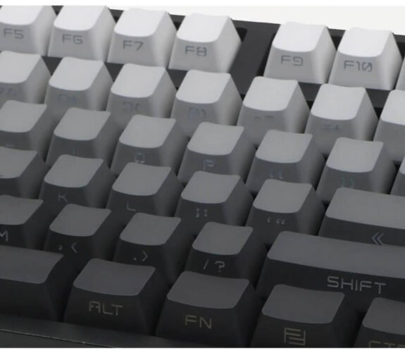 Side Printed Grey Gradient Keycaps Set Backlit Light Dark - Keysium