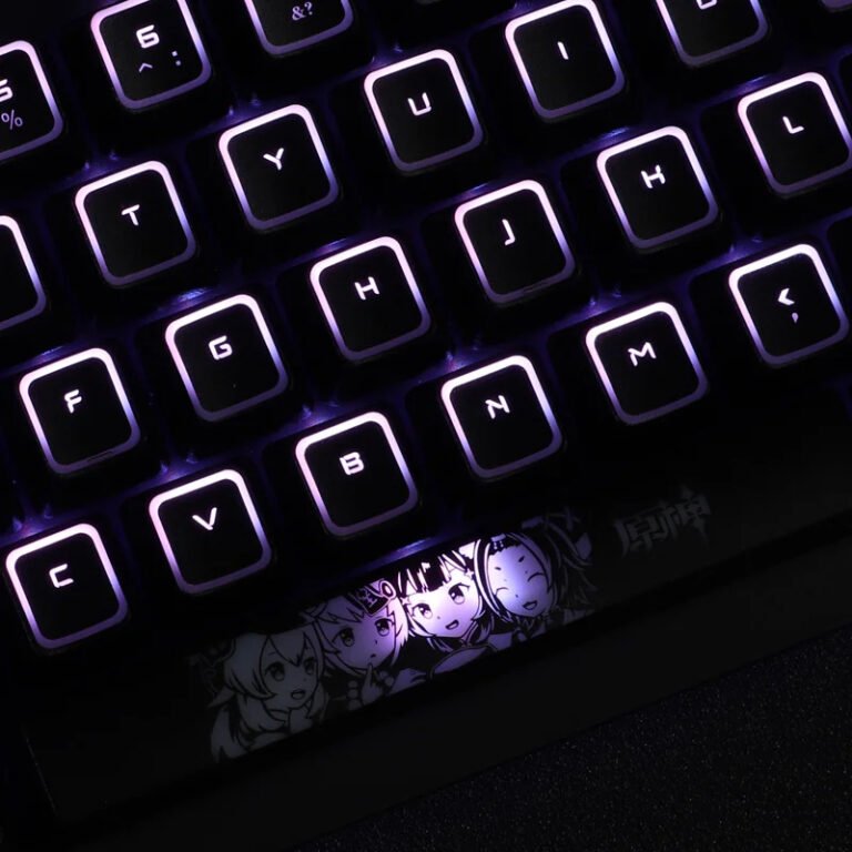 Backlit Genshin Impact Keycaps Set Waifu Characters - Keysium