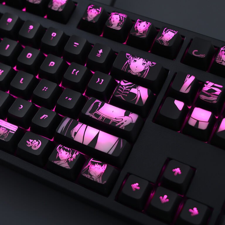 Backlit Gintama Keycaps Set Anime Cute Kagura Waifu - Keysium