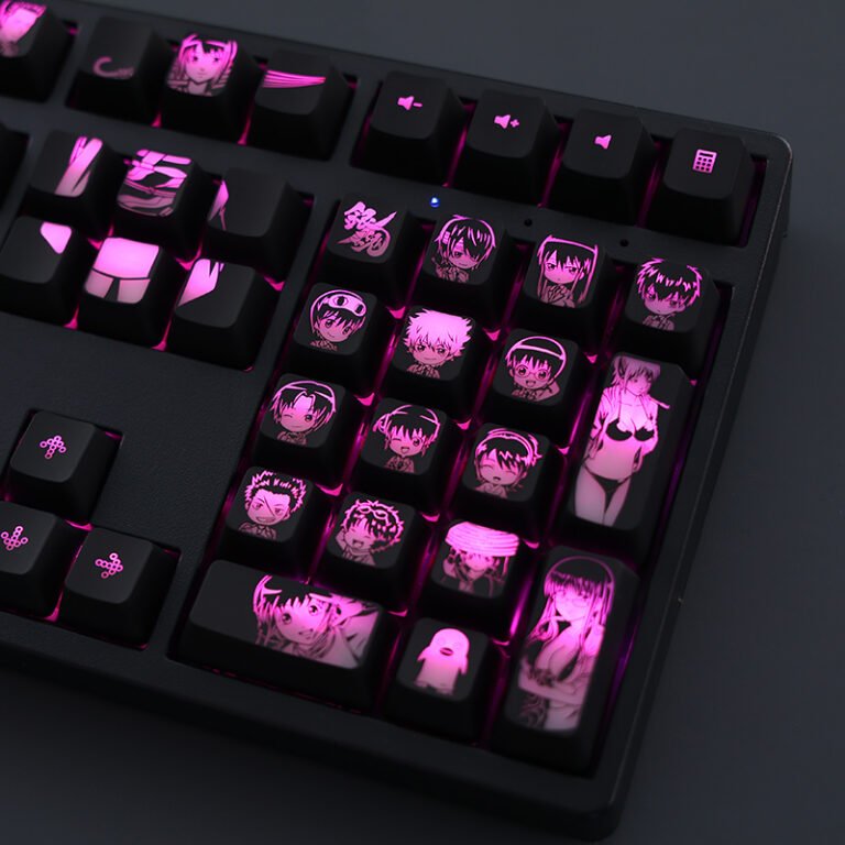 Backlit Gintama Keycaps Set Anime Cute Kagura Waifu - Keysium