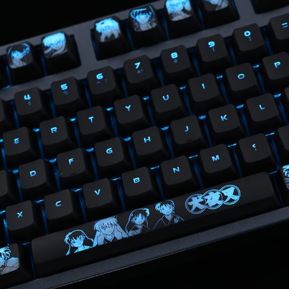 Backlit Inuyasha Anime Keycaps Set Cute Kagome - Keysium