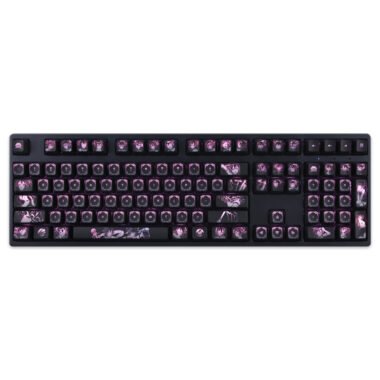 Backlit KonoSuba Keycaps Set Anime Aqua Black Waifu - Keysium