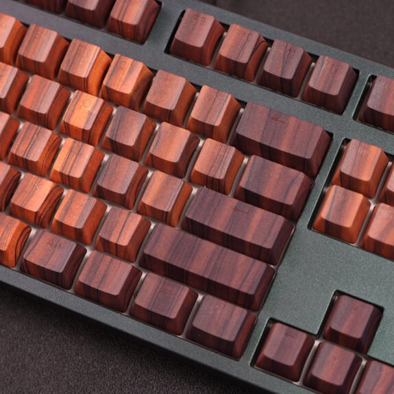 Imitation Walnut Wood Keycaps Set Brown PBT - Keysium