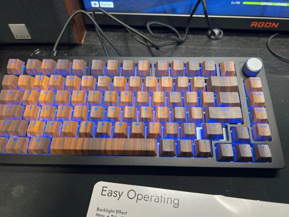 Imitation Walnut Wood Keycaps Set Brown PBT - Keysium