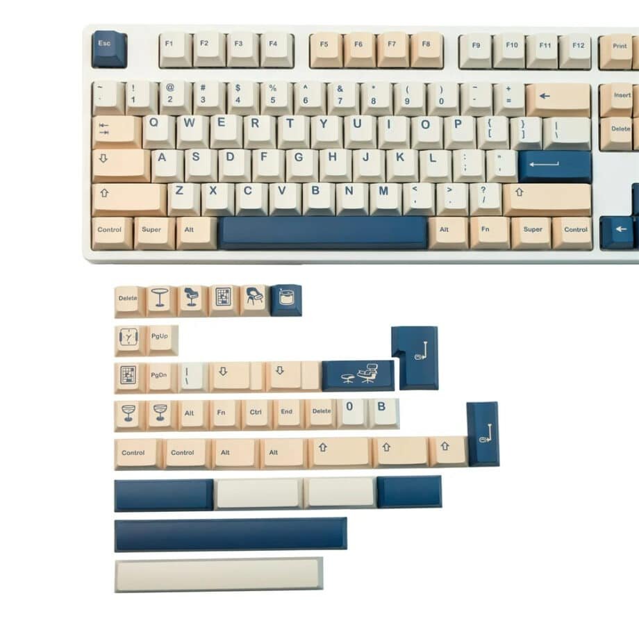 GMK Clone Birch Keycaps Set Retro Pastel PBT - Keysium