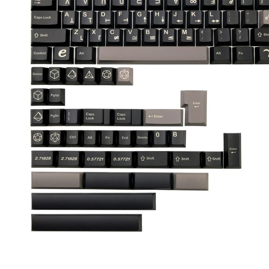 GMK Clone Euler Keycaps Set Maths Grey PBT - Keysium