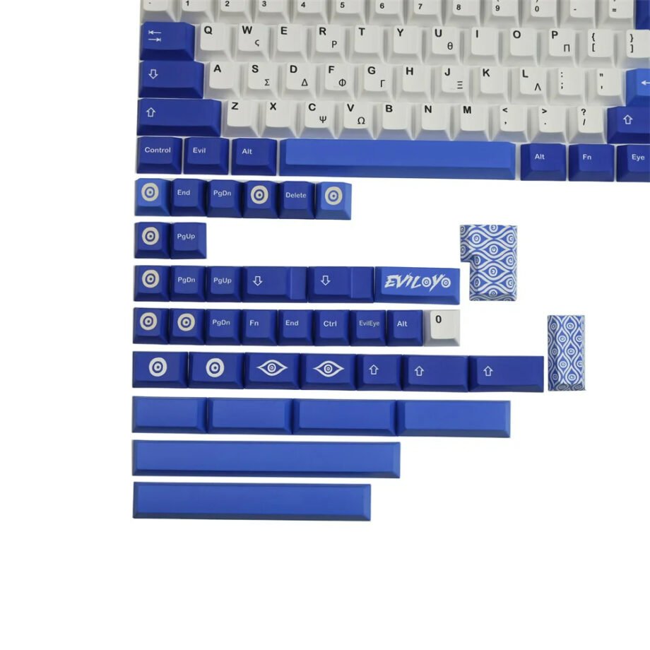 GMK Clone Evil Eye Keycaps Set Greek Blue - Keysium