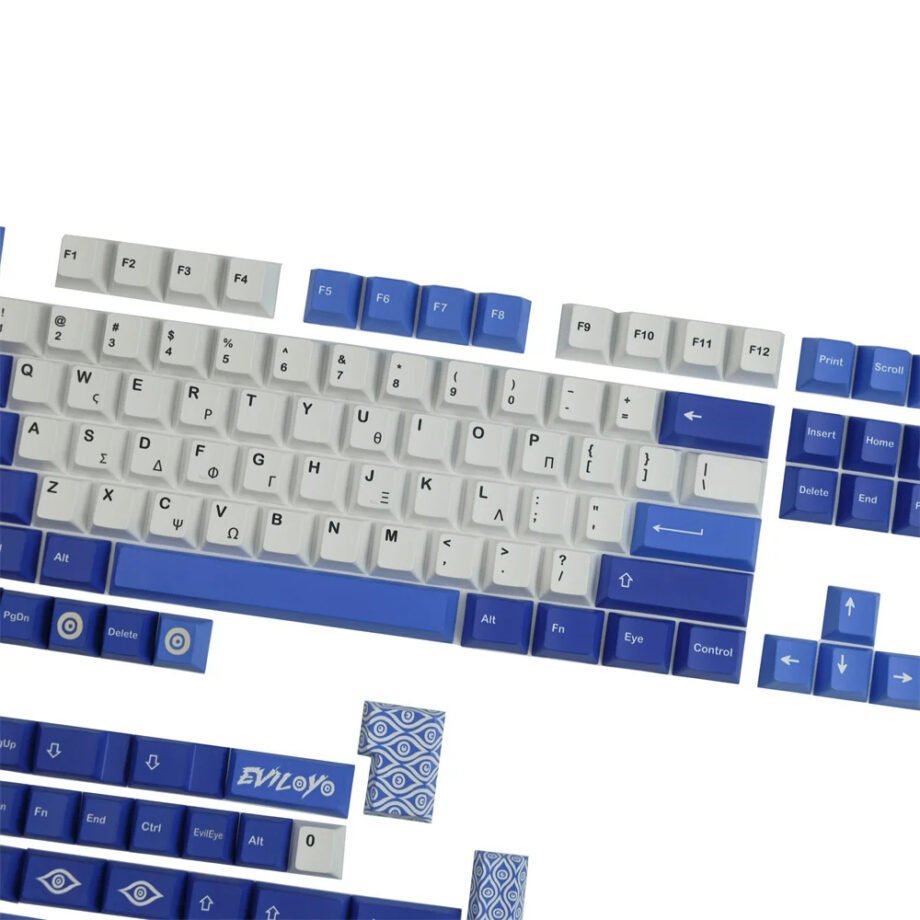 GMK Clone Evil Eye Keycaps Set Greek Blue - Keysium