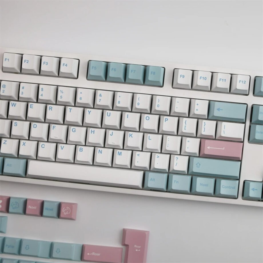 GMK Clone Noel Keycaps Set Blue White PBT - Keysium