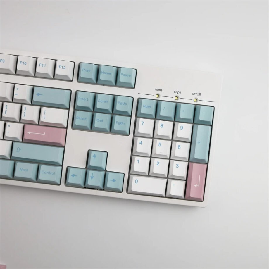 GMK Clone Noel Keycaps Set Blue White PBT - Keysium