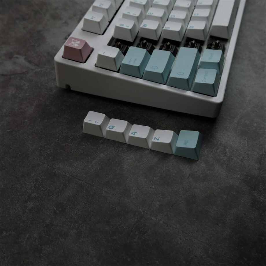 GMK Clone Noel Keycaps Set Blue White PBT - Keysium