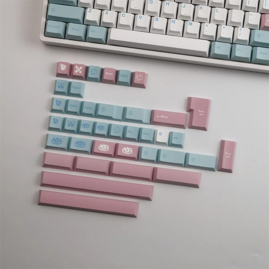 GMK Clone Noel Keycaps Set Blue White PBT - Keysium