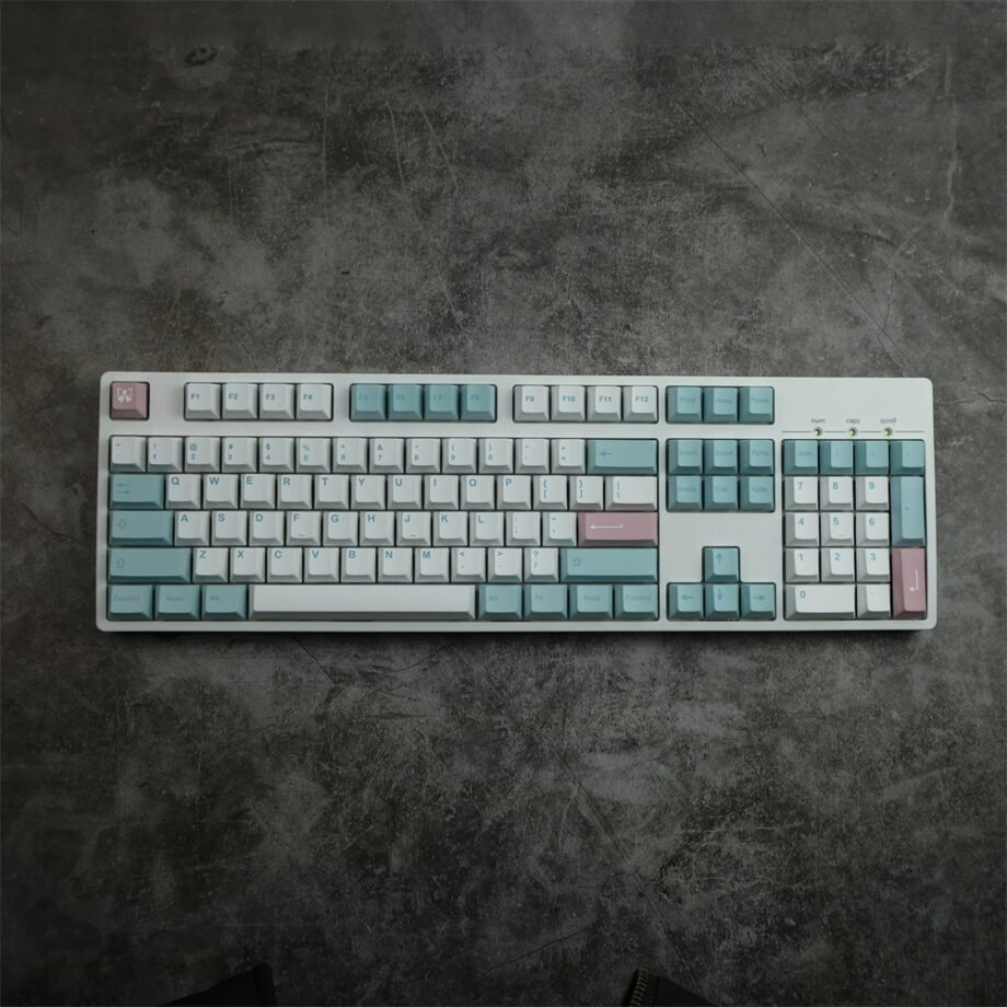 GMK Clone Noel Keycaps Set Blue White PBT - Keysium