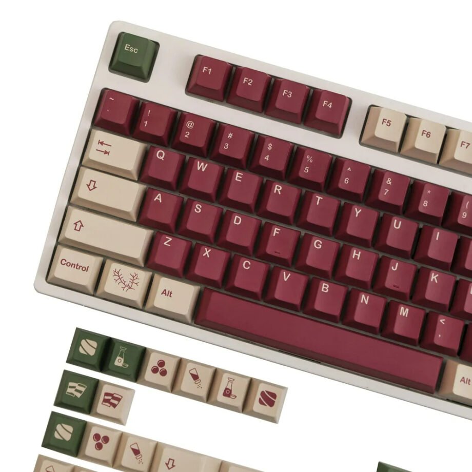 GMK Clone Poke Keycaps Set Red Green PBT - Keysium