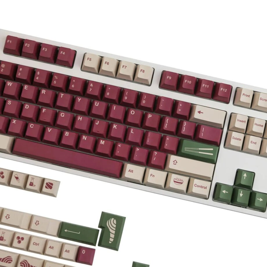 GMK Clone Poke Keycaps Set Red Green PBT - Keysium