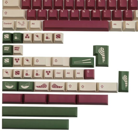 GMK Clone Poke Keycaps Set Red Green PBT - Keysium