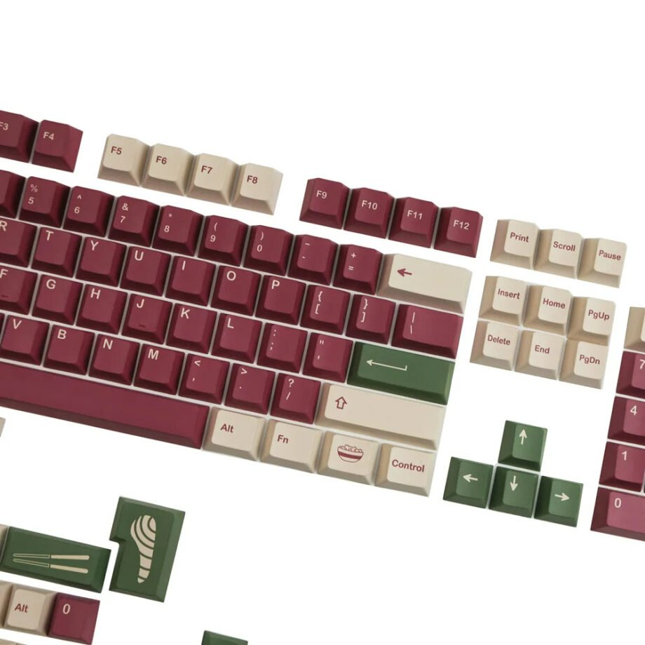 GMK Clone Poke Keycaps Set Red Green PBT - Keysium