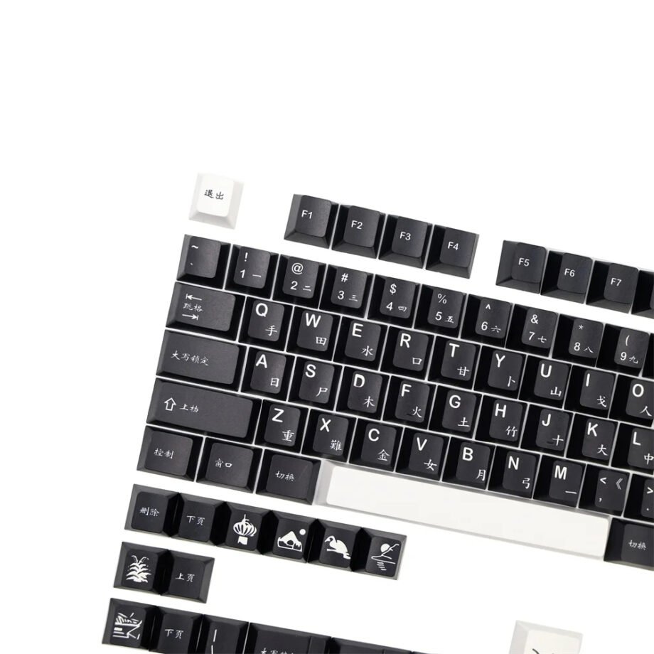 GMK Clone Shanshui Keycaps Set Chinese Black - Keysium