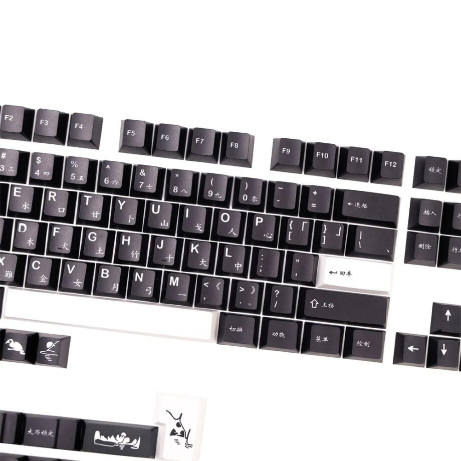 GMK Clone Shanshui Keycaps Set Chinese Black - Keysium