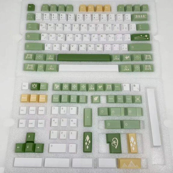 Genshin Impact Nahida Keycaps Set Green PBT - Keysium