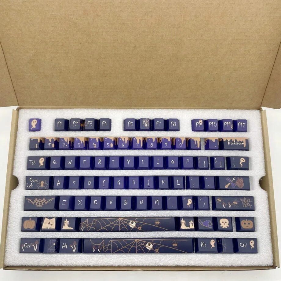Halloween Spooky Keycaps Set Purple Witch - Keysium