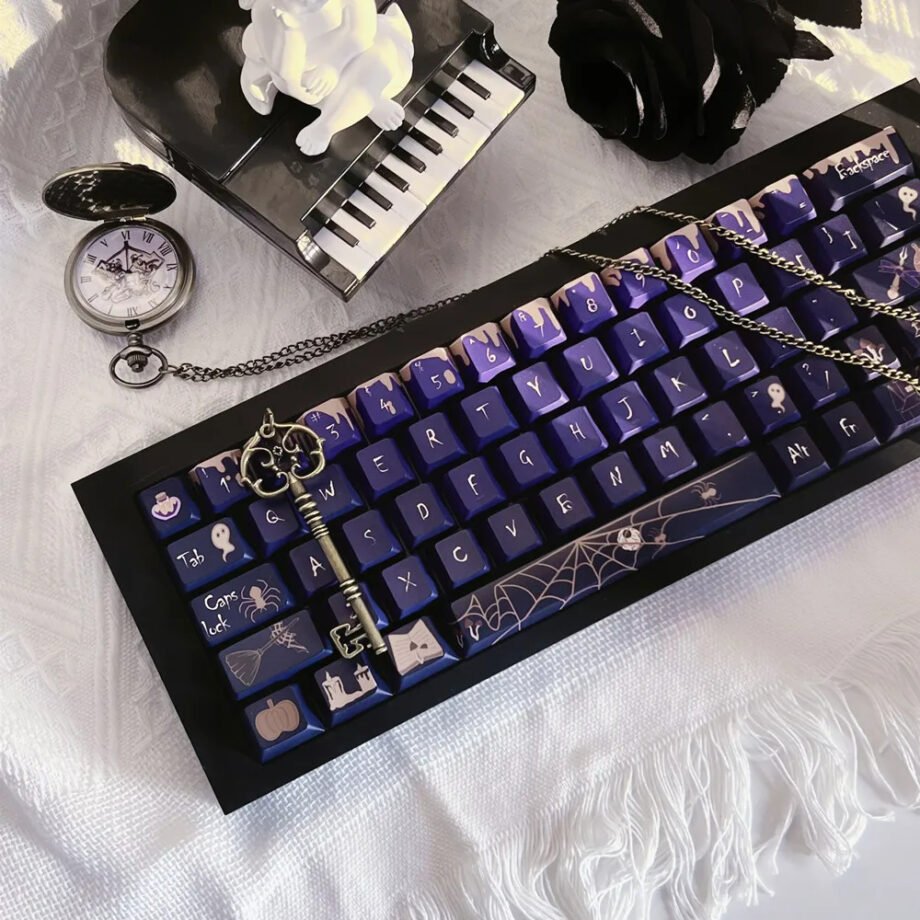 Halloween Spooky Keycaps Set Purple Witch - Keysium
