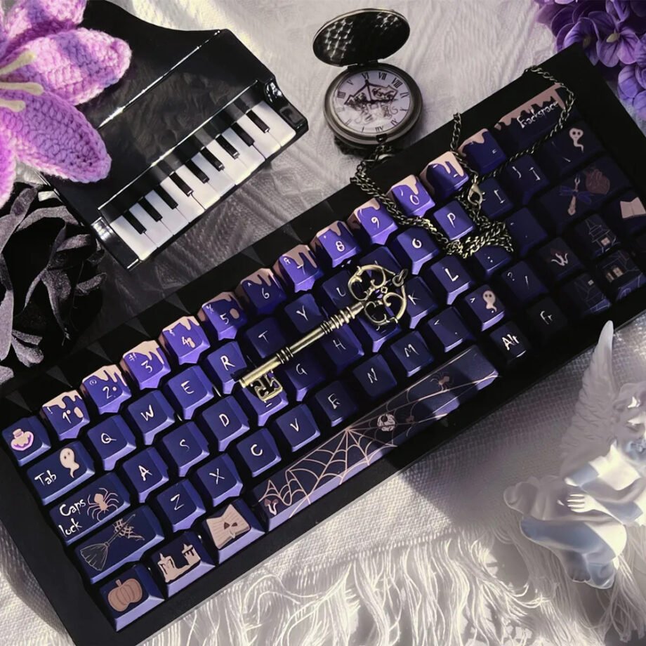 Halloween Spooky Keycaps Set Purple Witch - Keysium