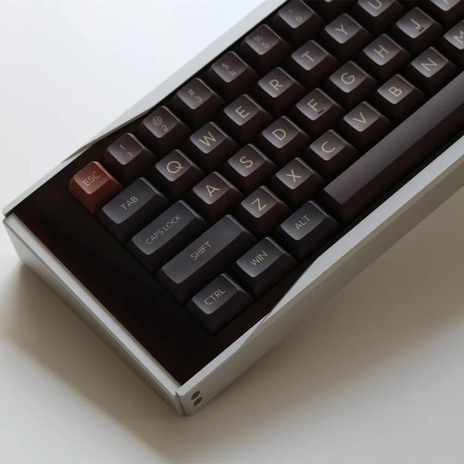 Kawaii Coffee Latte Keycaps Set Dark Brown PBT - Keysium