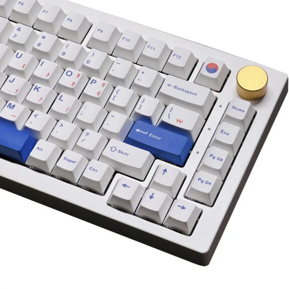 Korean Hangul Keycaps Set Blue White Red PBT - Keysium