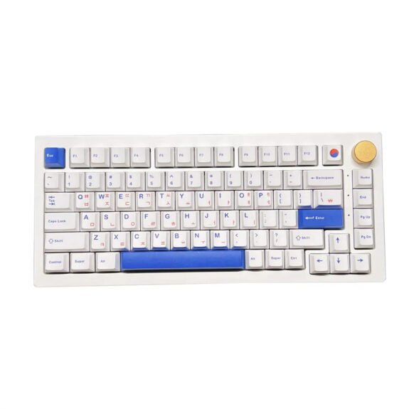 Korean Hangul Keycaps Set Blue White Red PBT - Keysium