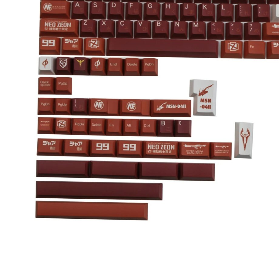 Mobile Suit Gundam Keycaps Set Nightingale Red - Keysium