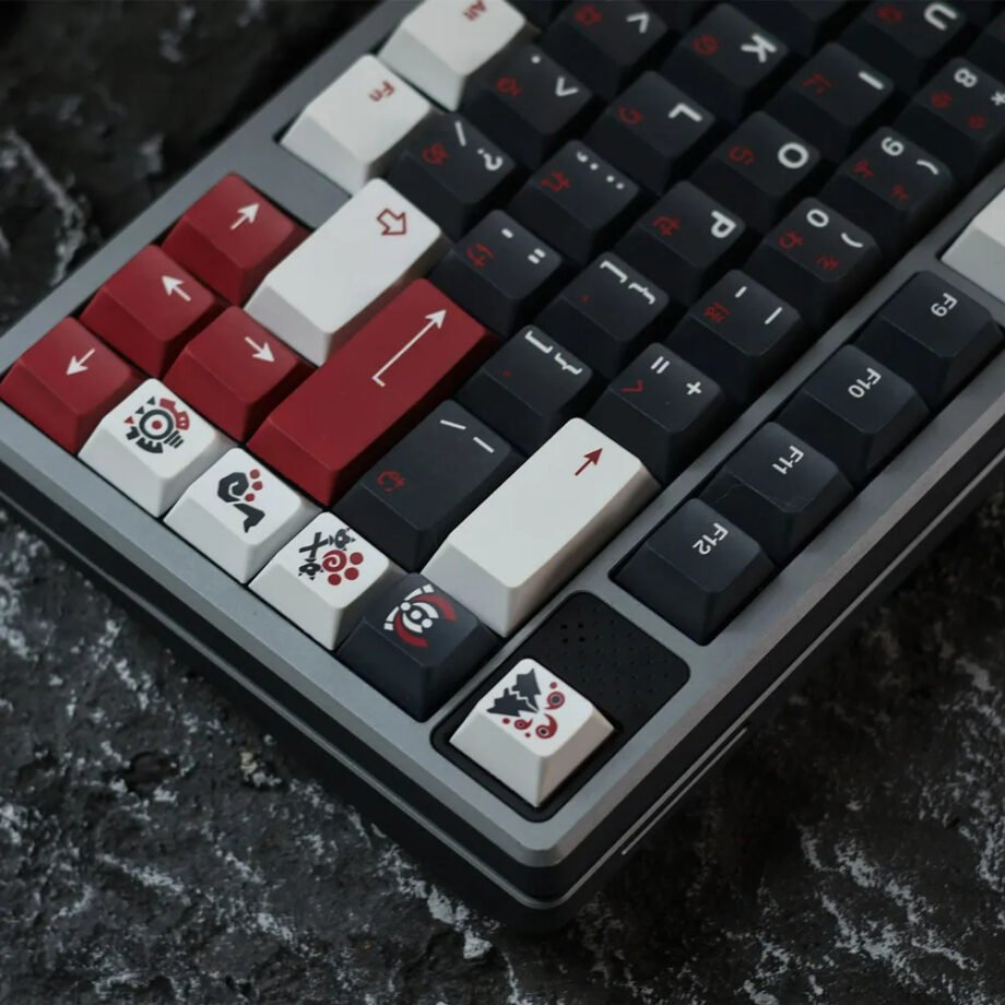 Monster Hunter Keycaps Set Black Red Stygian Zinogre - Keysium