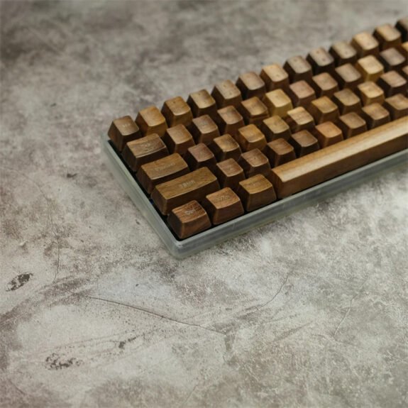 Premium Walnut Wood Keycaps Set Artisan - Keysium