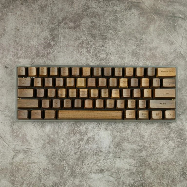 Premium Walnut Wood Keycaps Set Artisan - Keysium