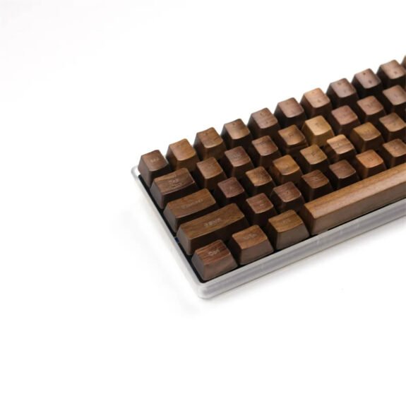 Premium Walnut Wood Keycaps Set Artisan - Keysium