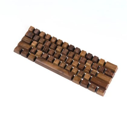 Premium Walnut Wood Keycaps Set Artisan - Keysium
